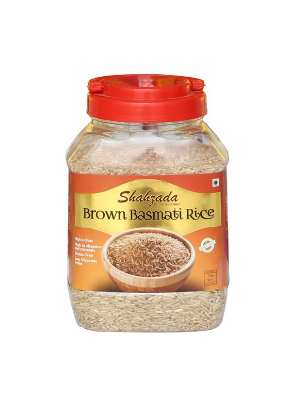 Shahzada Brown Basmati Rice 2 lbs x 20 (Jar) - Mega International Foods ...