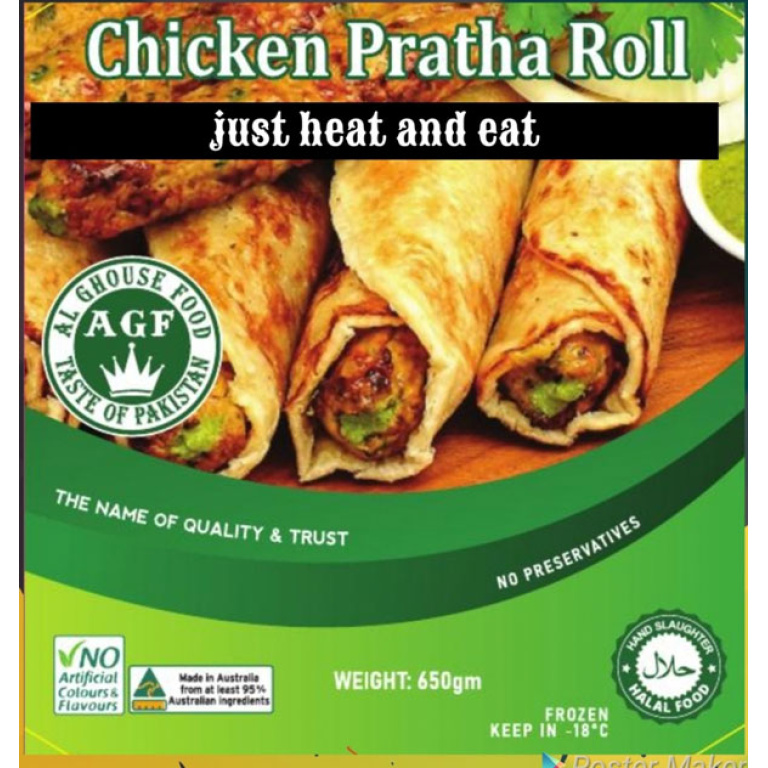 AGF Chicken Paratha Roll x 12 - Mega International Foods Aust