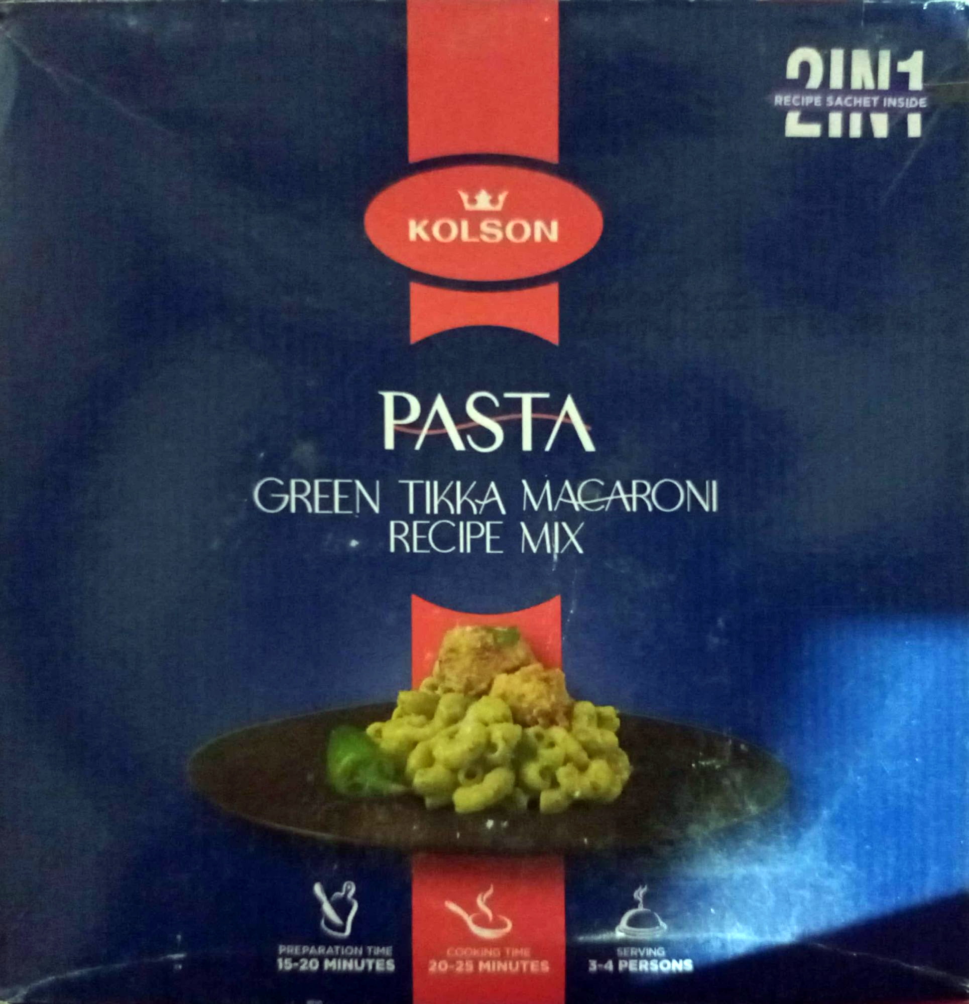 Kolson Macaroni Green Tikka 250g x 48 - Mega International Foods Aust