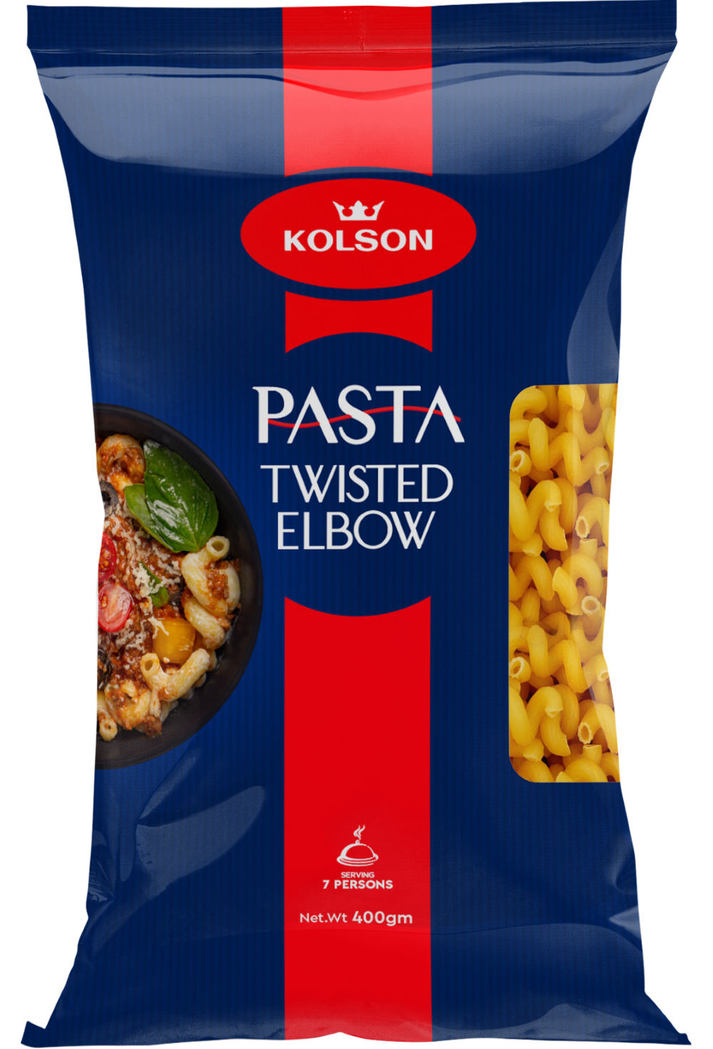 Kolson Macaroni Twisted 400g x 20 packs - Mega International Foods Aust